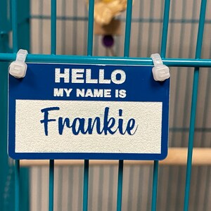 Personalized Bird Cage Name Tags, Custom Name Tags for Bird Cages, Bird ...