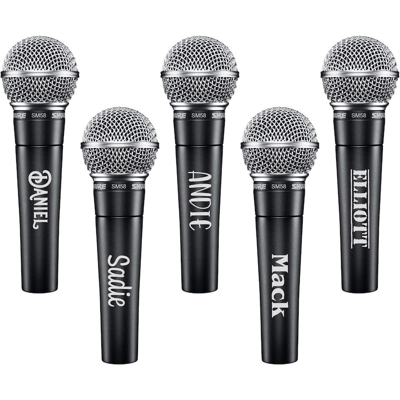 Personalized Microphone, Shure SM58 Laser Engraved Microphone, Custom ...