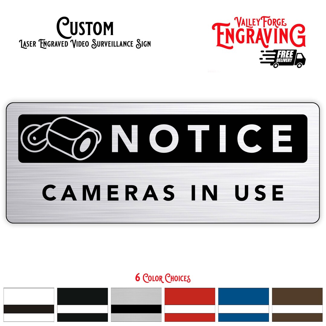 Custom Indoor/outdoor Acrylic Sign Cameras in Use - Etsy