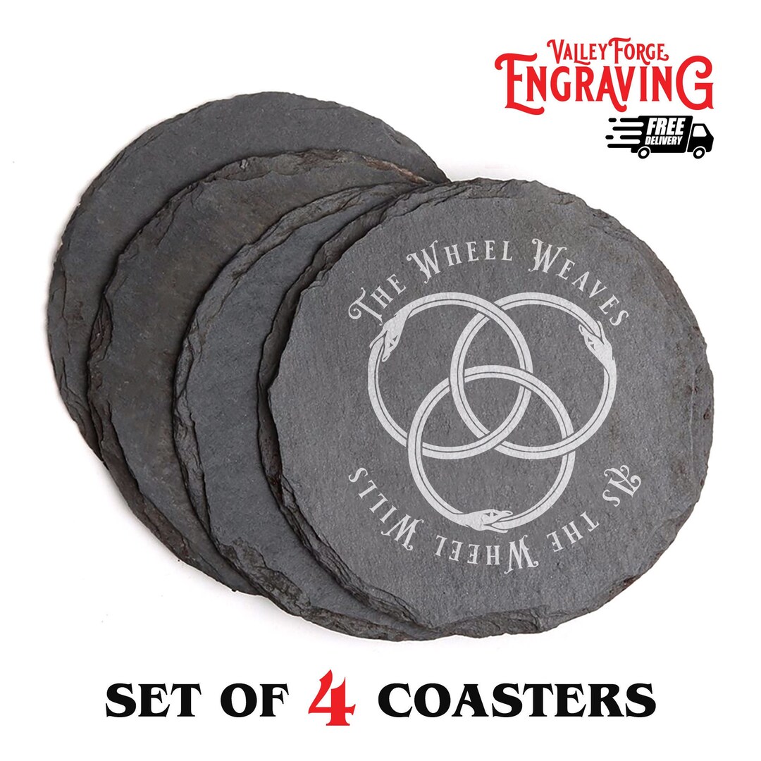 WHEEL OF TIME Quote Slate Coasters | the Wheel Weaves as the Wheel ...