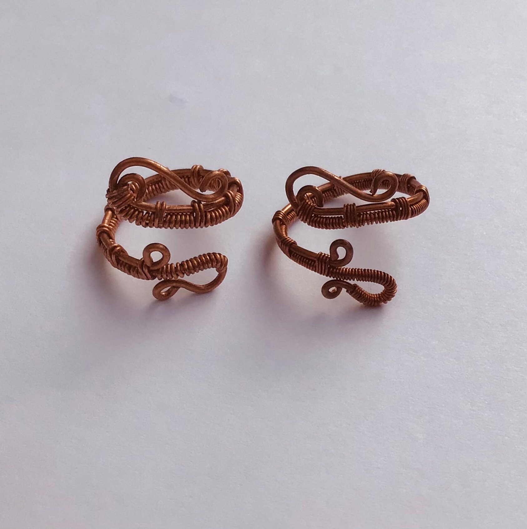 Adjustable Wire Ring, Wire Wrapped Ring, Swirly Copper Wire Ring, Adjustable Wire Wrapped Ring ...