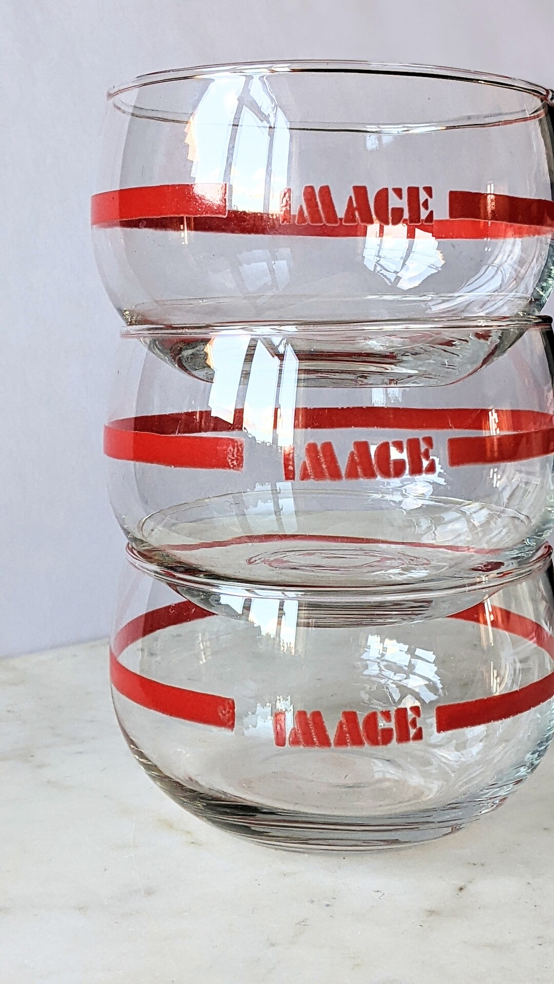 Vintage Rayware 80s Retro Red Pyrex Glass Cups Set of 3 - Etsy UK