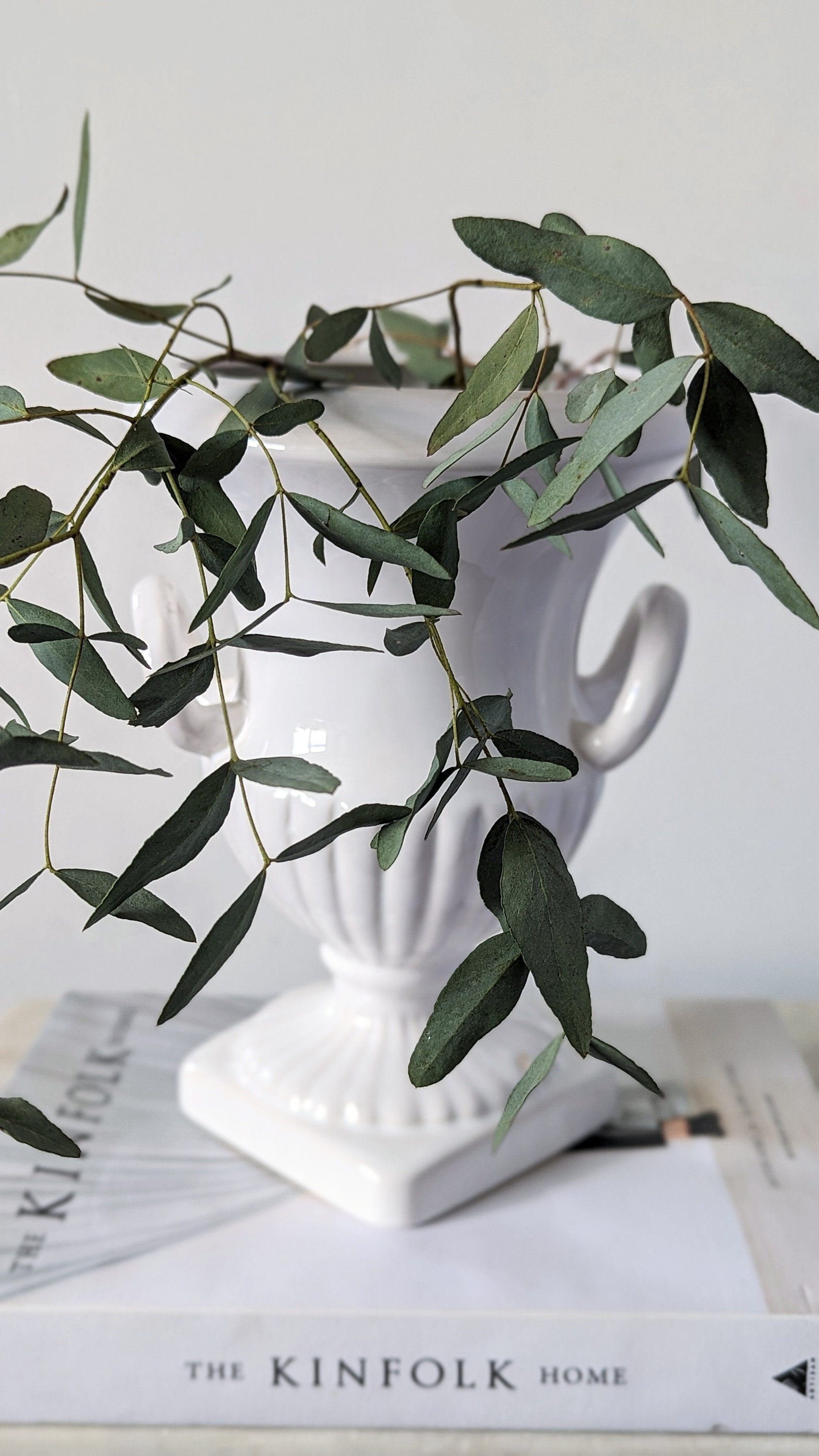 Vintage Large Ceramic White Urn Vase - Etsy UK