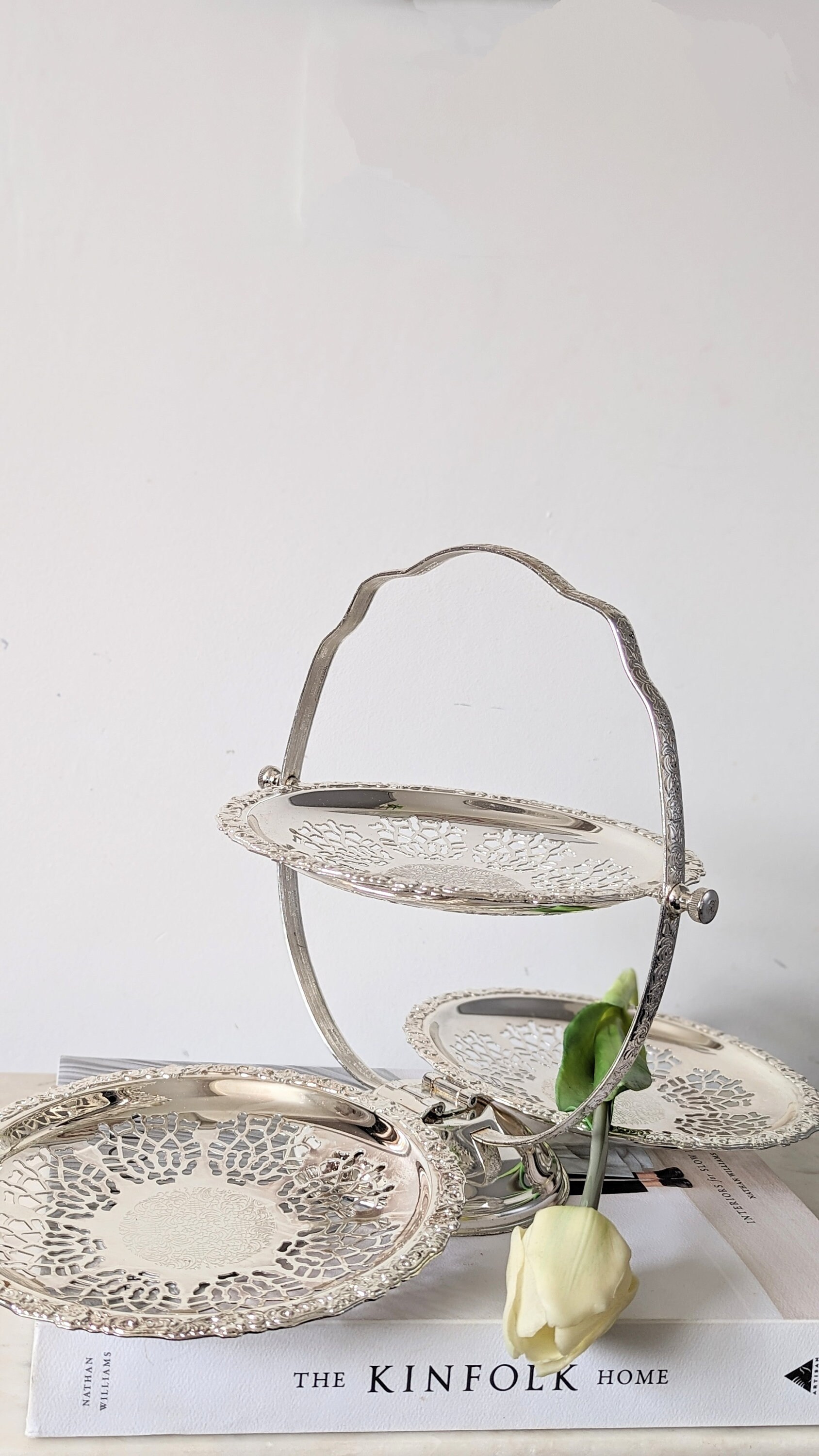 Vintage Silver Plate Two Tier Cake Plate, 2 Tiered Cake Stand - Etsy