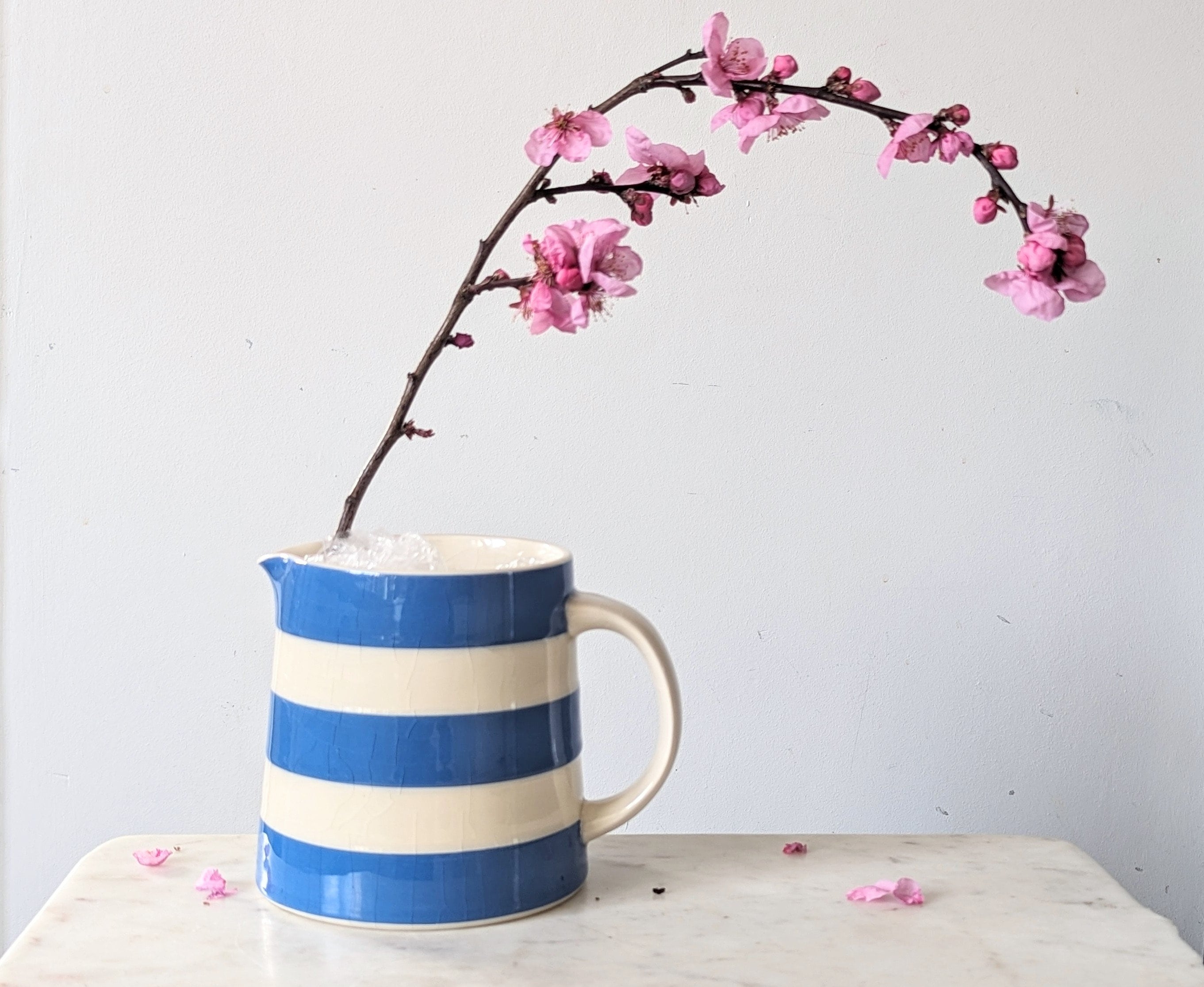 Vintage TG Green Cloverleaf Cornishware Blue & White Striped Jug 1.5 Pint - Etsy