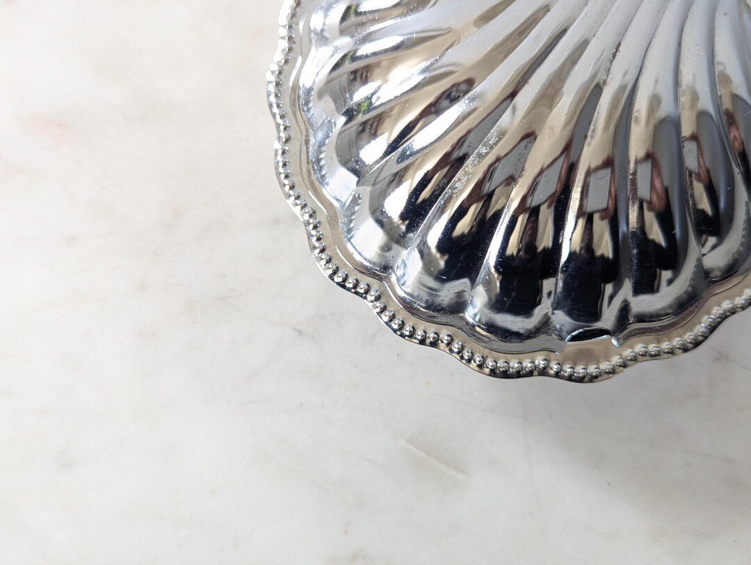 Vintage Silver Plated Shell Butter Dish - Etsy