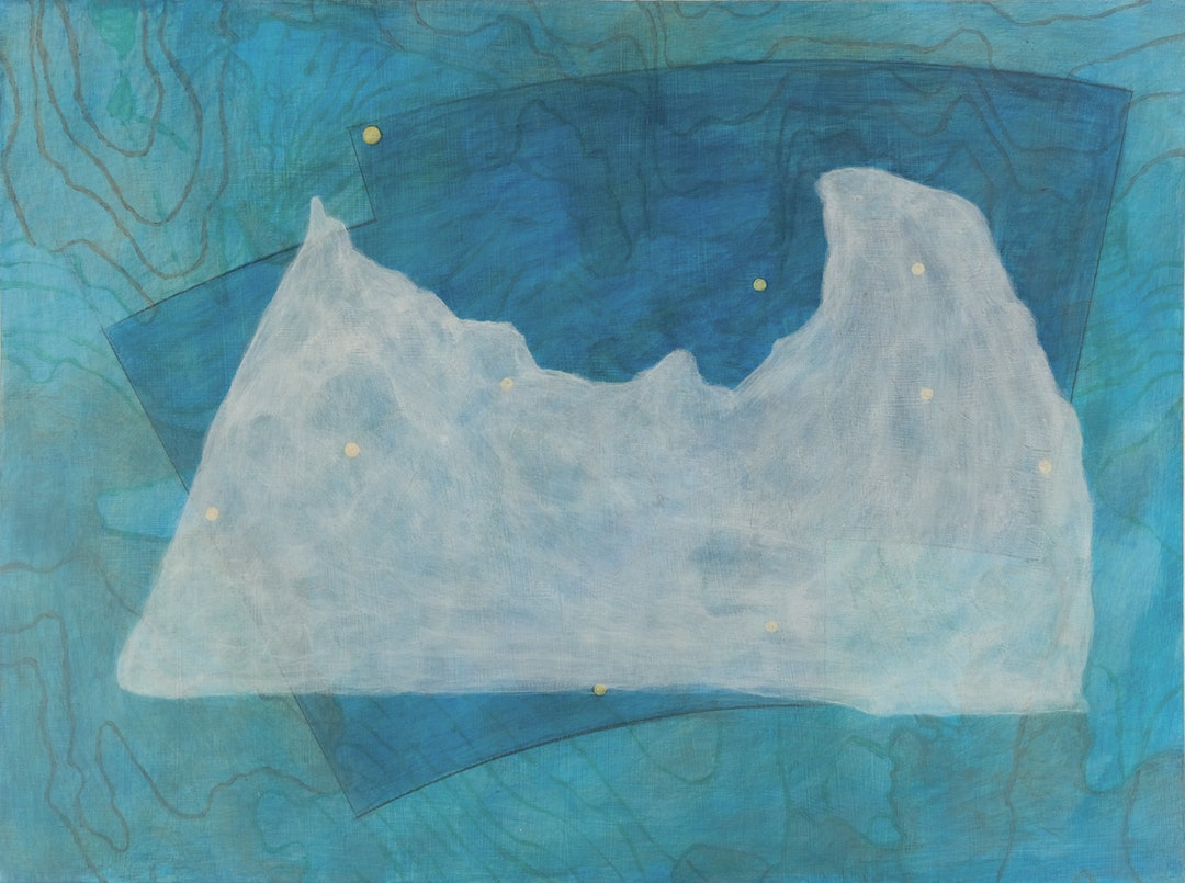 Profile in Ice (pavo) Painting of Iceberg, Constellation and Frozen ...