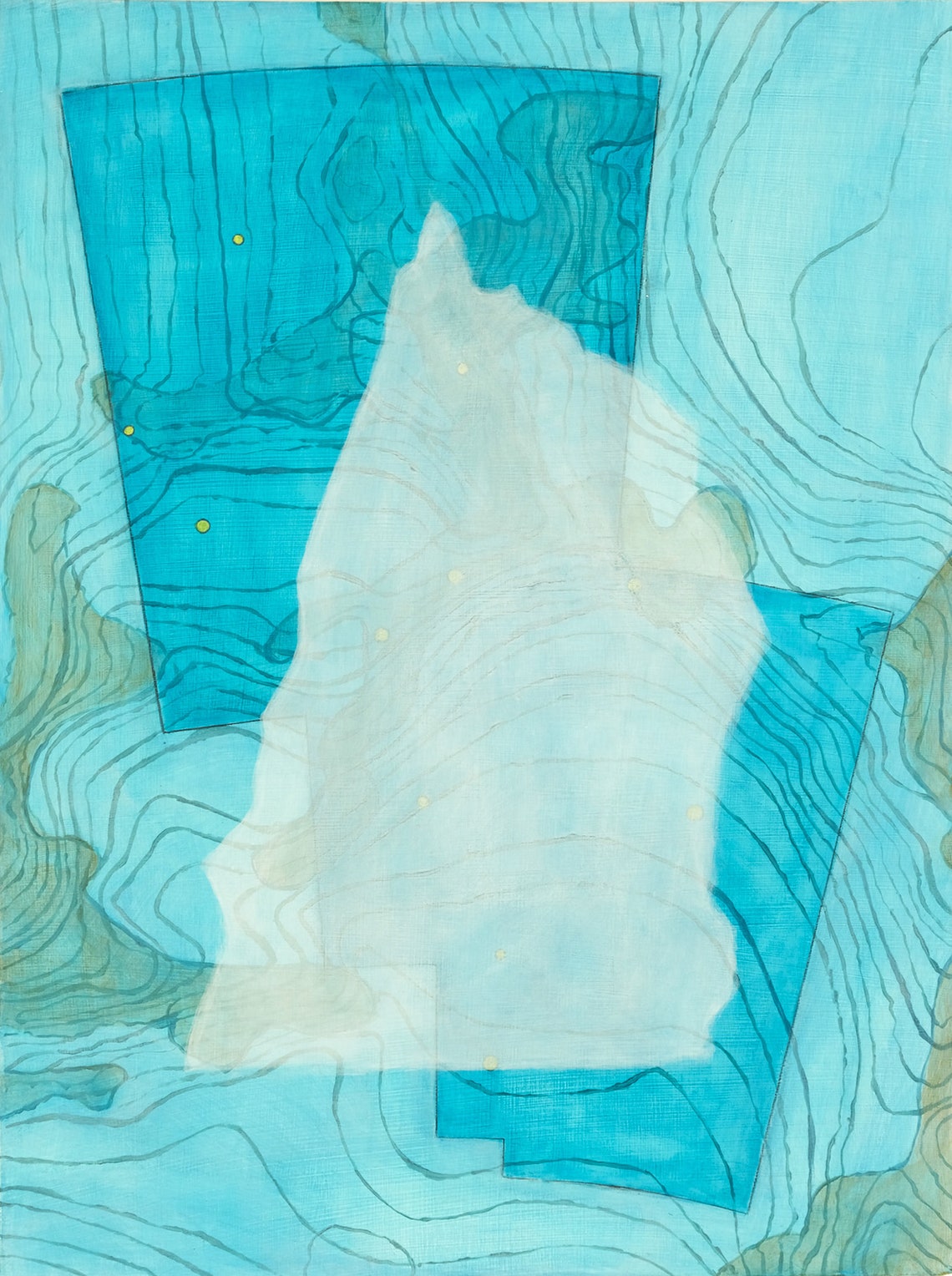 Profile in Ice (lupus) Painting of Iceberg, Constellation and Frozen ...