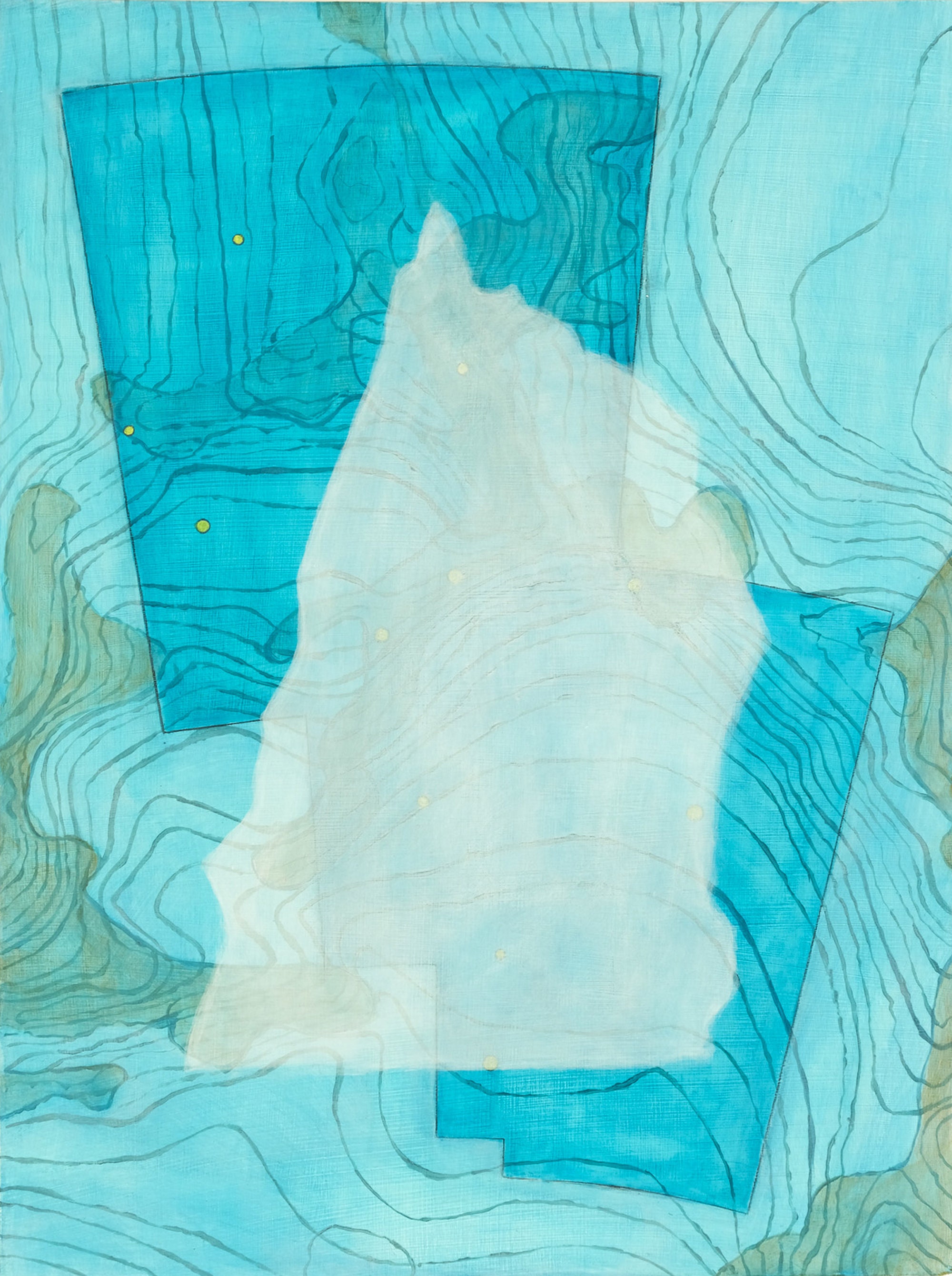 Profile in Ice (lupus) Painting of Iceberg, Constellation and Frozen ...
