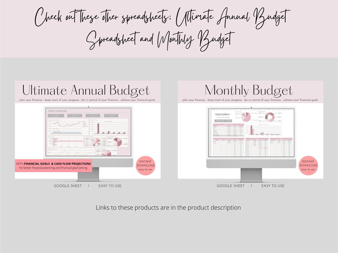 Simple and Basic Annual Budget Spreadsheet Template for Google Sheet ...