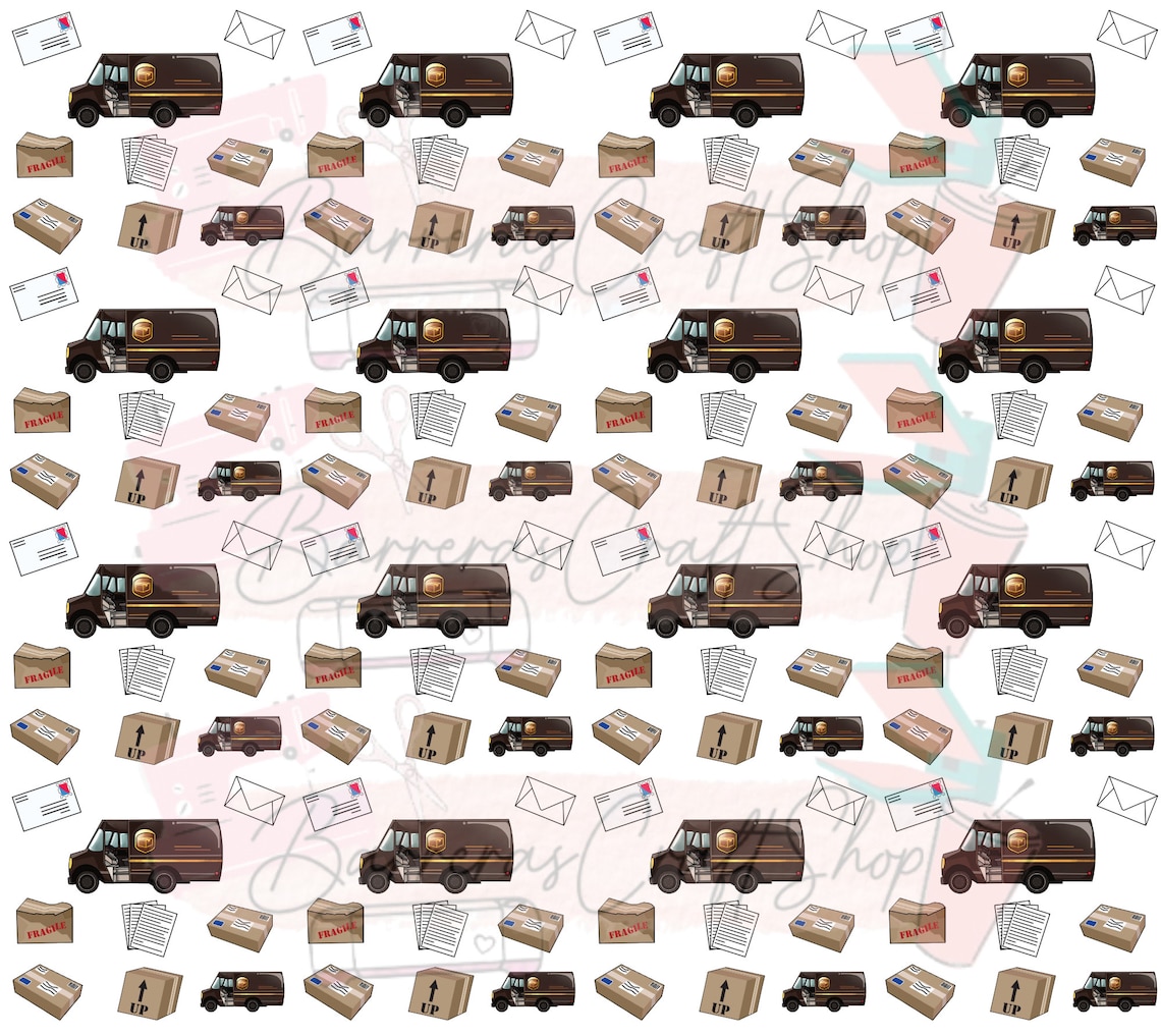 Ups Mail Truck Sublimation Wrap - Etsy
