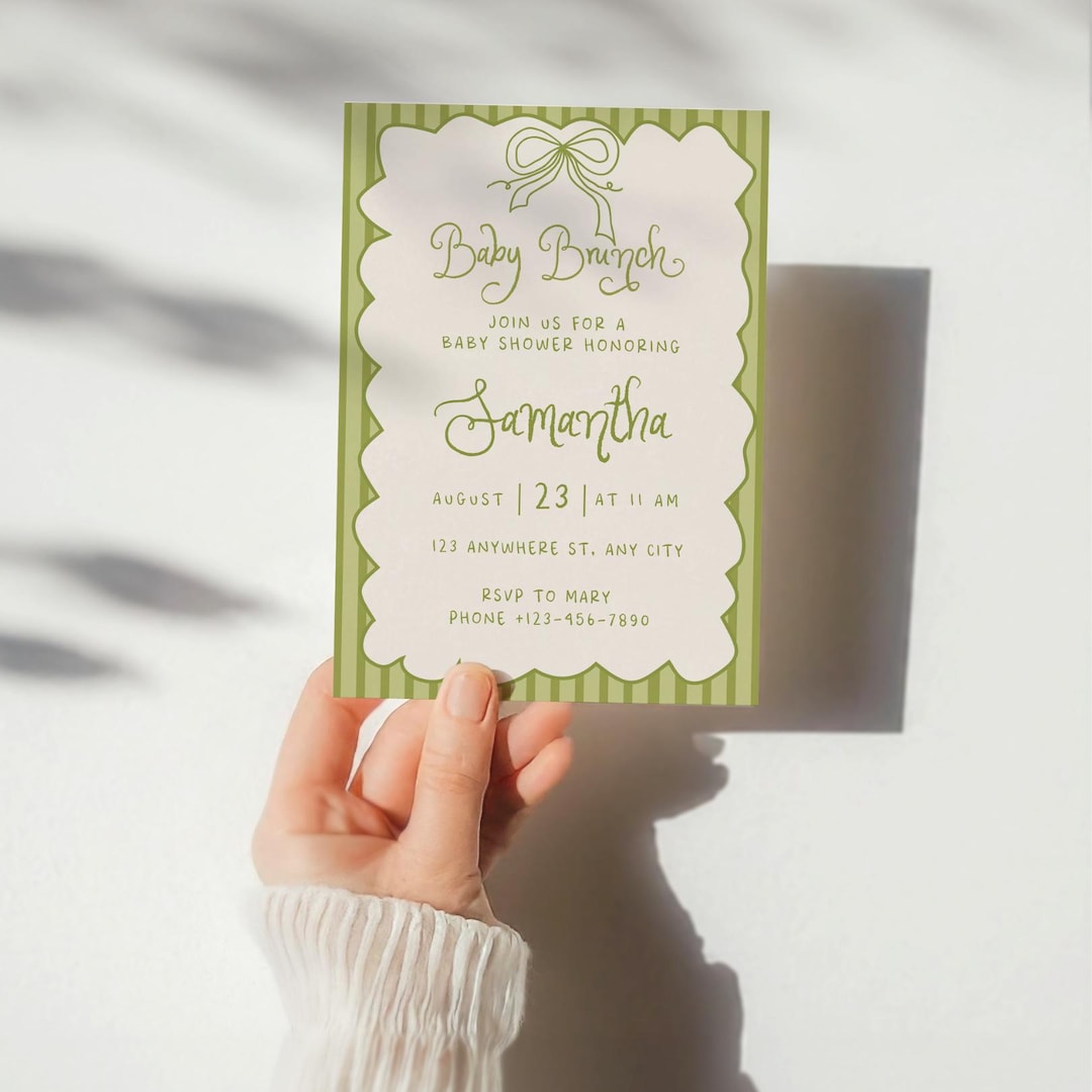 Baby Brunch Baby Shower Invitation Template | Editable Instant Download ...