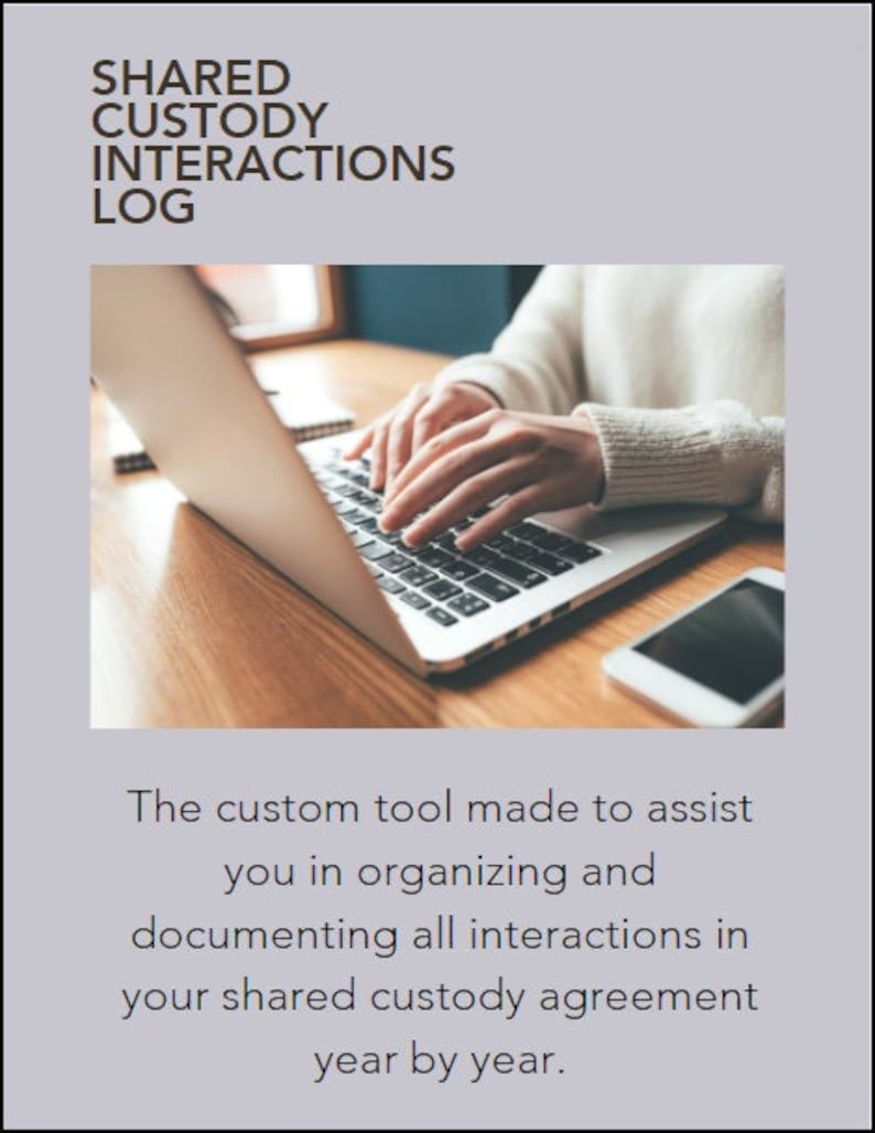 Shared Custody Interactions Log - Etsy