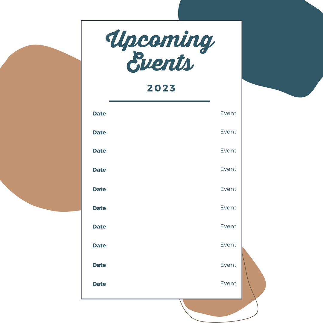 Events Handout Tracker Size A4 - Etsy
