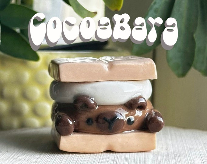 Handmade Polymer Clay Capybara Desk Friend Sculpture/art/polymer Clay ...