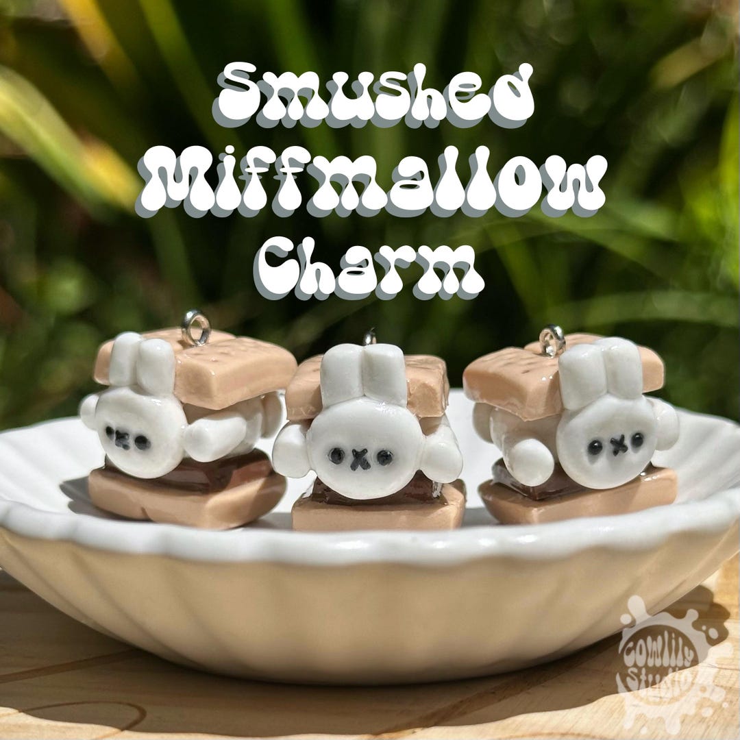 Smushed Miffmallow, the S’mores Bunny Polymer Clay Charm - Etsy