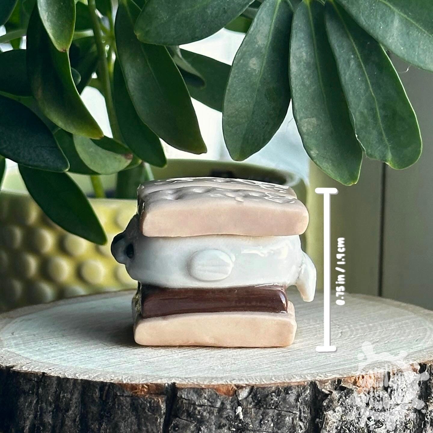 Smushed Sealmallow, the Smores Seal Clay Desk Friend - Etsy