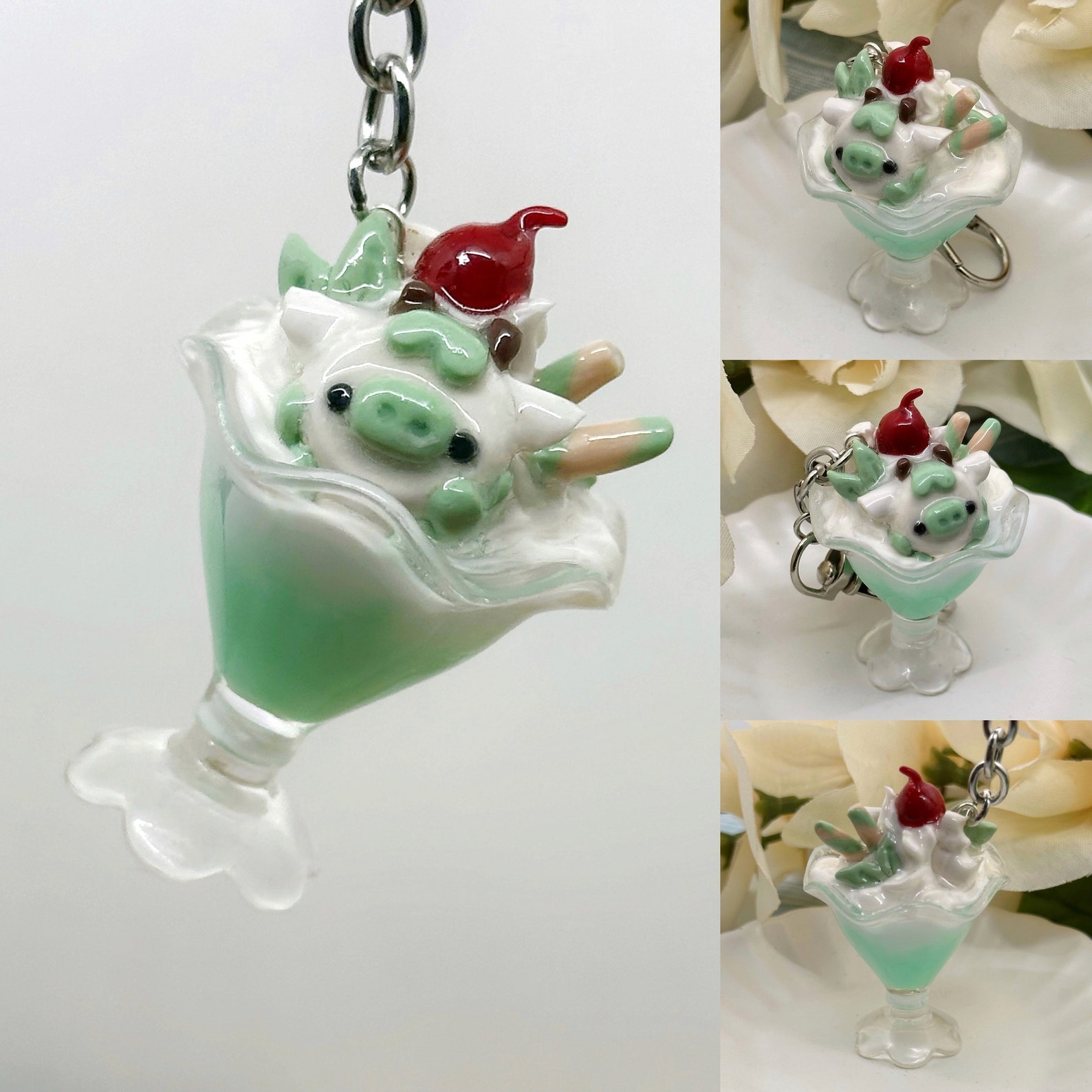 Mooshakes, the Polymer Clay Cow Milkshake Keychain - Etsy