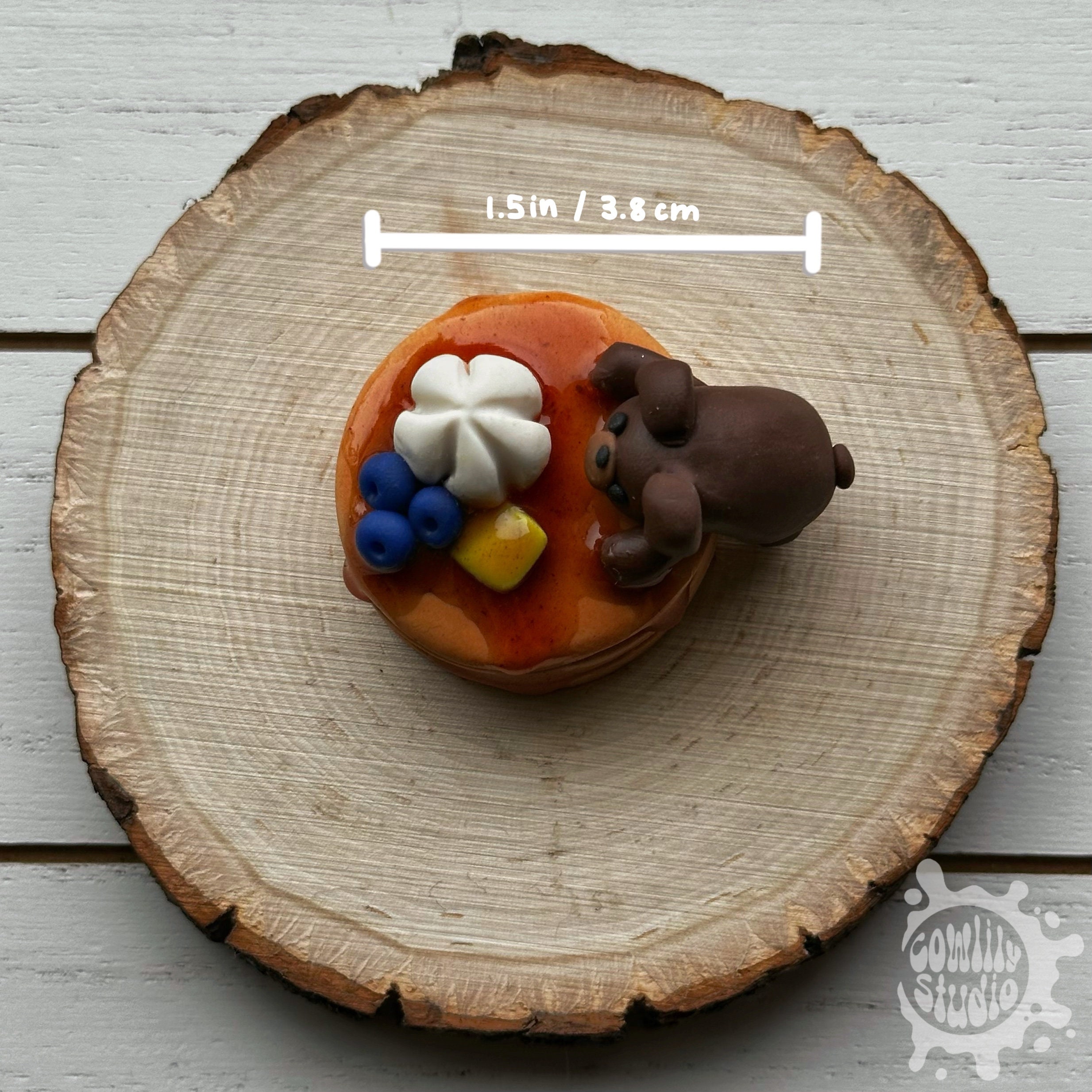 Blueberry Maple Munchkin, the Bear Polymer Clay Desk Friend - Etsy