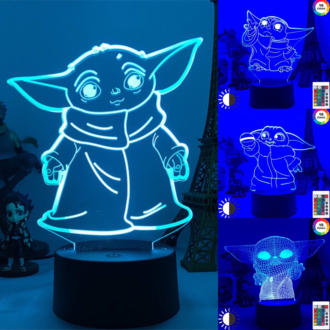 Baby Yoda Star Wars 3d Night Light Table Lamp - Etsy