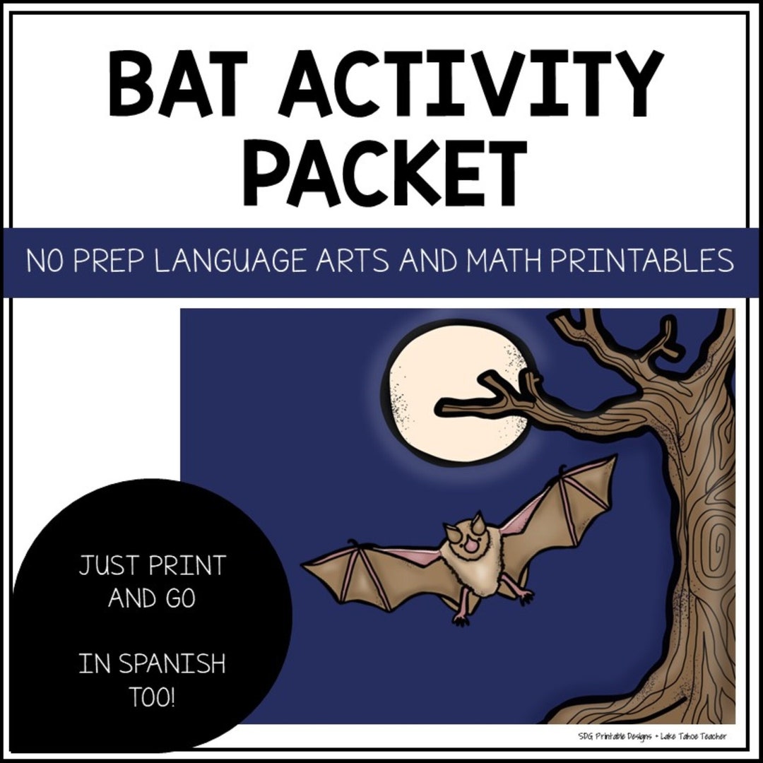 Bats Activity Packet - Etsy
