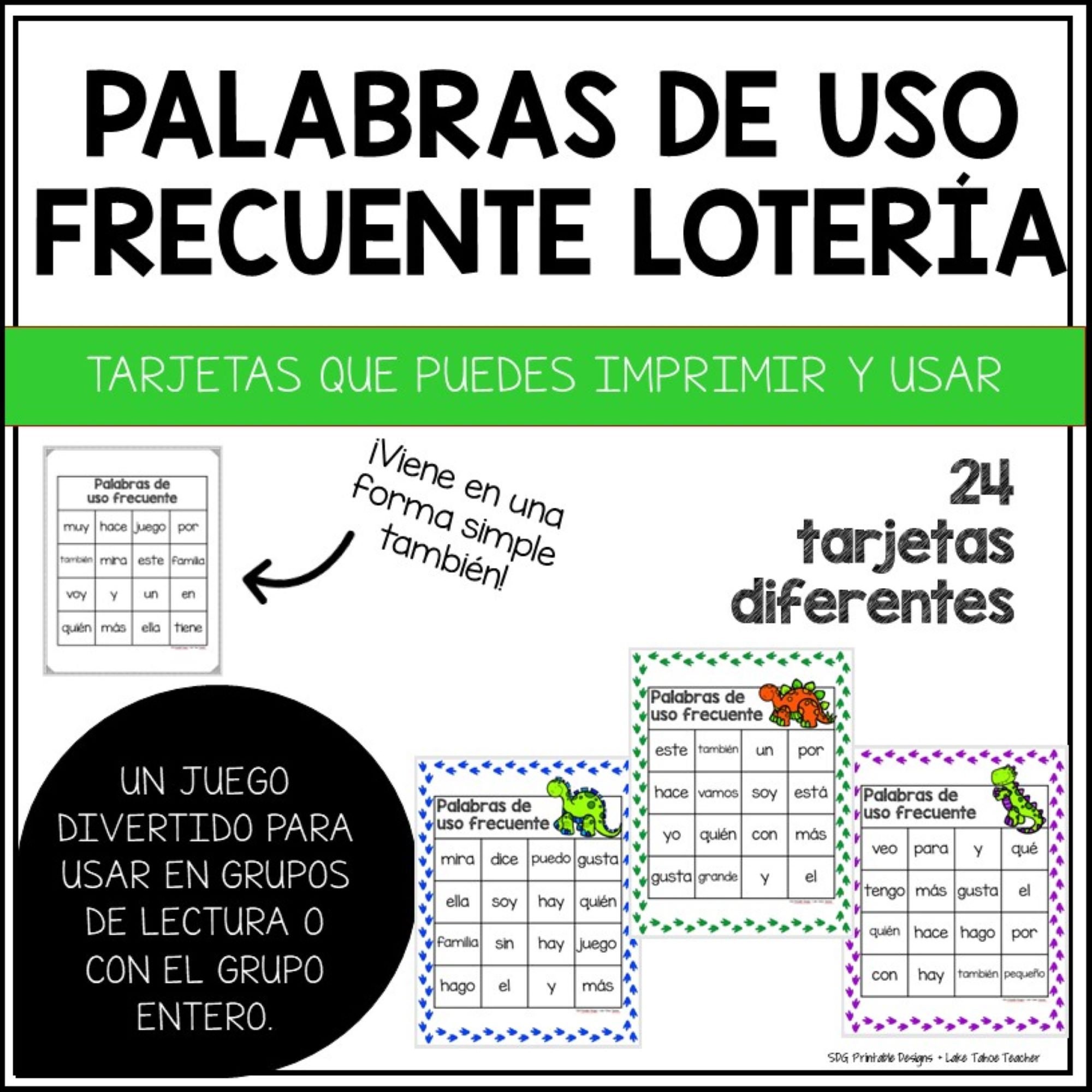 Lotería De Palabras De Uso Frecuente - Etsy