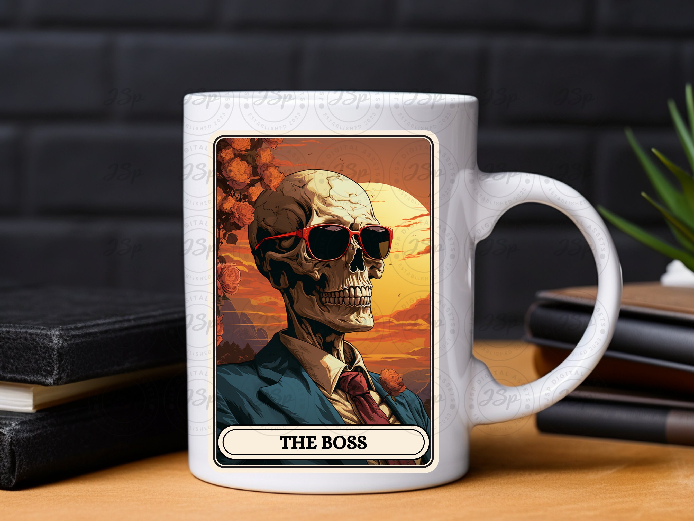 The Boss Tarot Card SVG PNG, Office Work Skeleton Sublimation Design ...