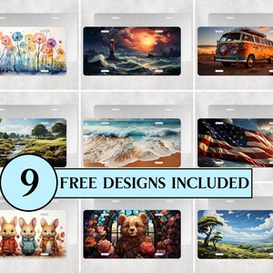 Wolf License Plate Sublimation Design: 12x6 Car Tag (digital Download ...