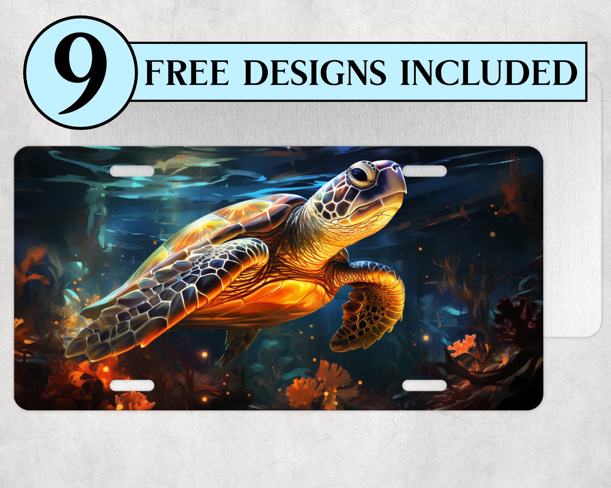 Sea Turtle PNG, Tortoise License Plate Design, Sea Turtle License Plate ...