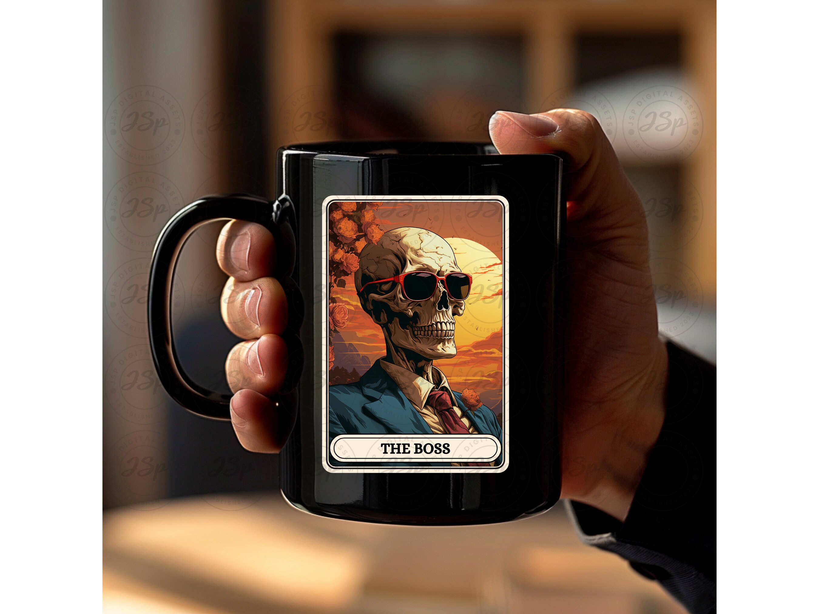 The Boss Tarot Card SVG PNG, Office Work Skeleton Sublimation Design ...