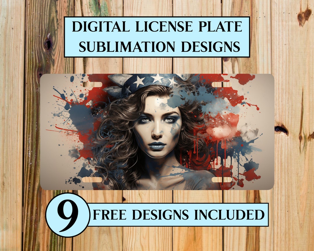 American Patriotic License Plate PNG Design, Car License Plate Wrap ...
