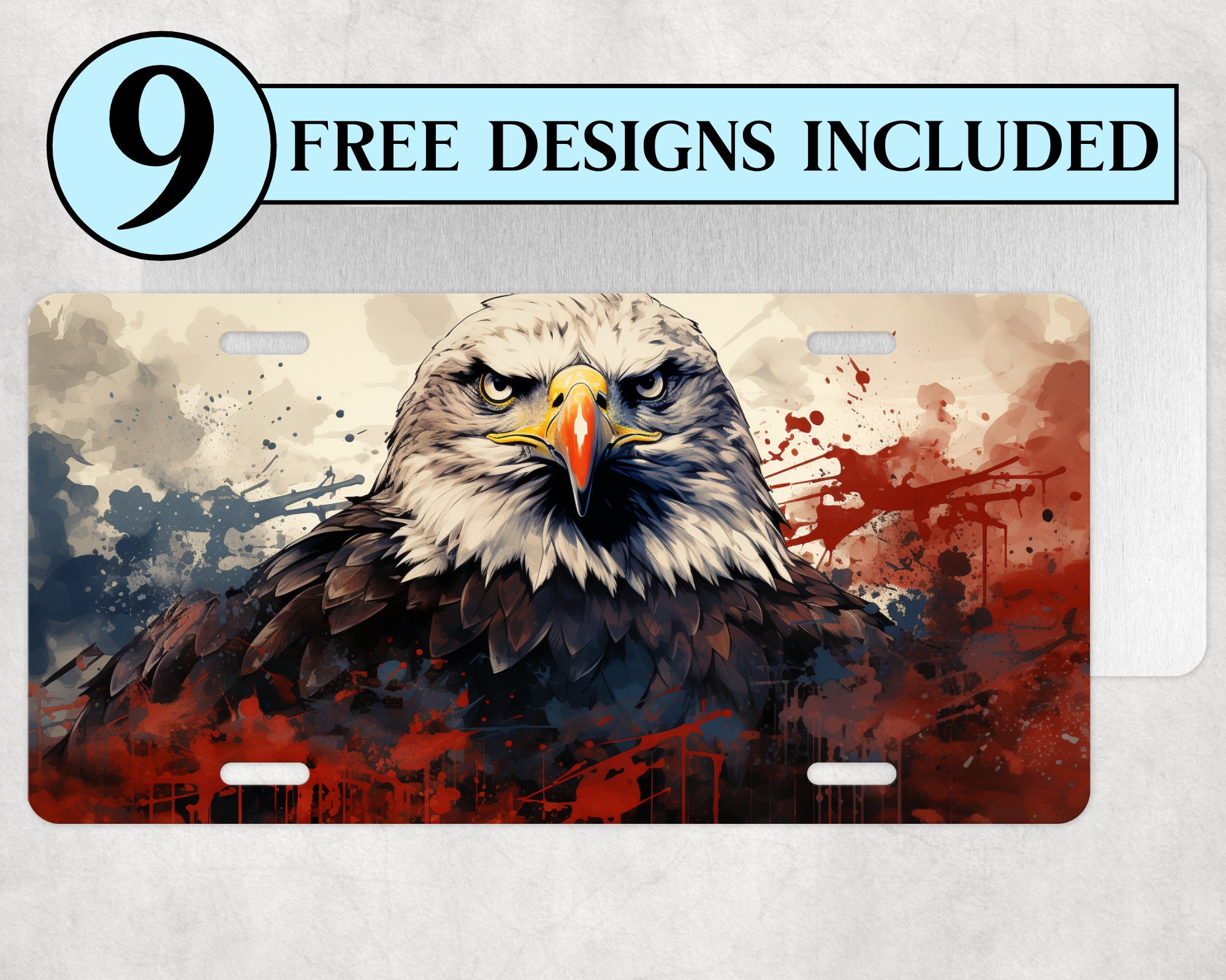 American Eagle Patriotic License Plate PNG Design, 4th of July License ...