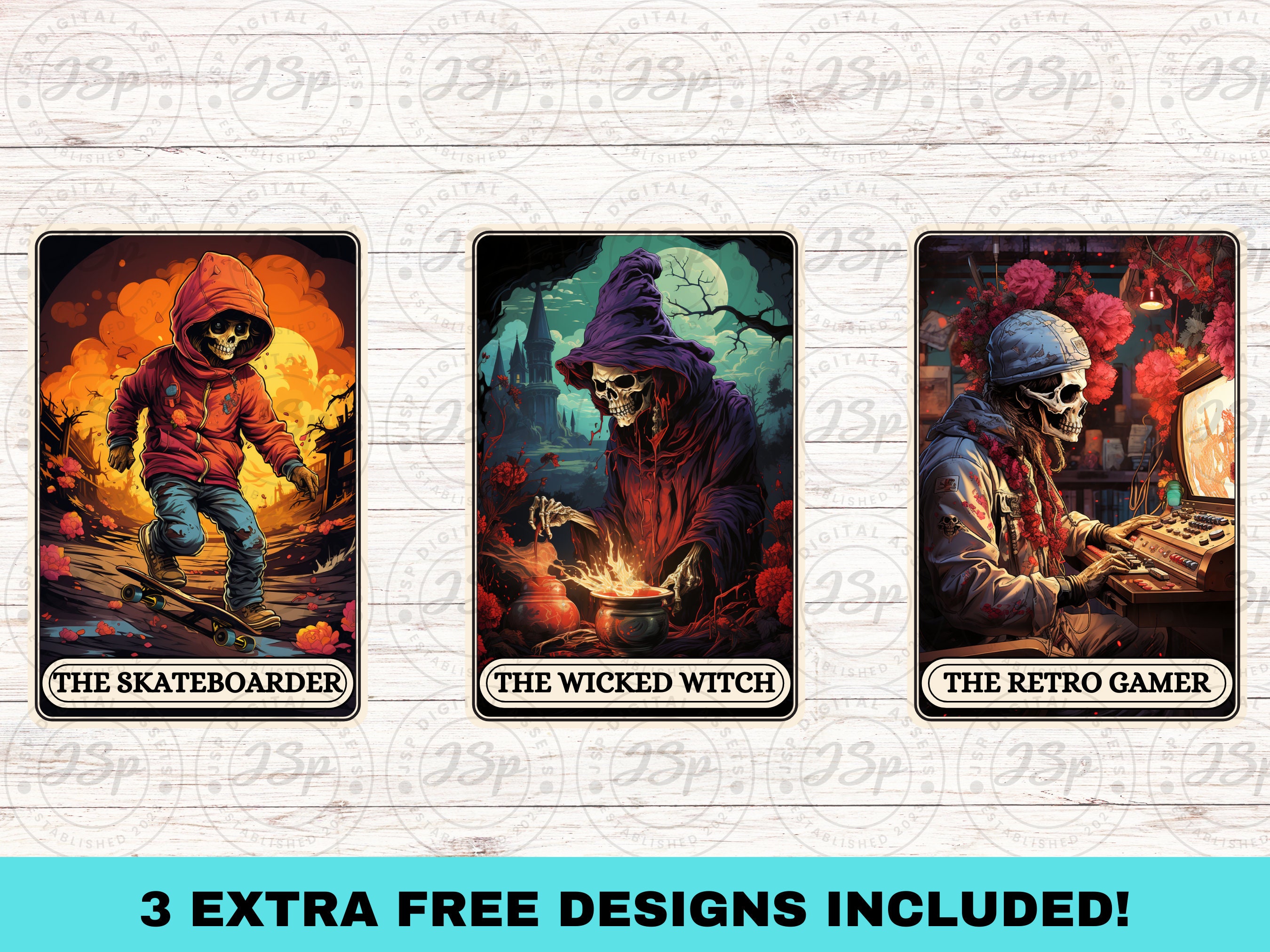 The Sweet Tooth Tarot Card SVG PNG, Desert Baking Png, Skeleton Trendy ...