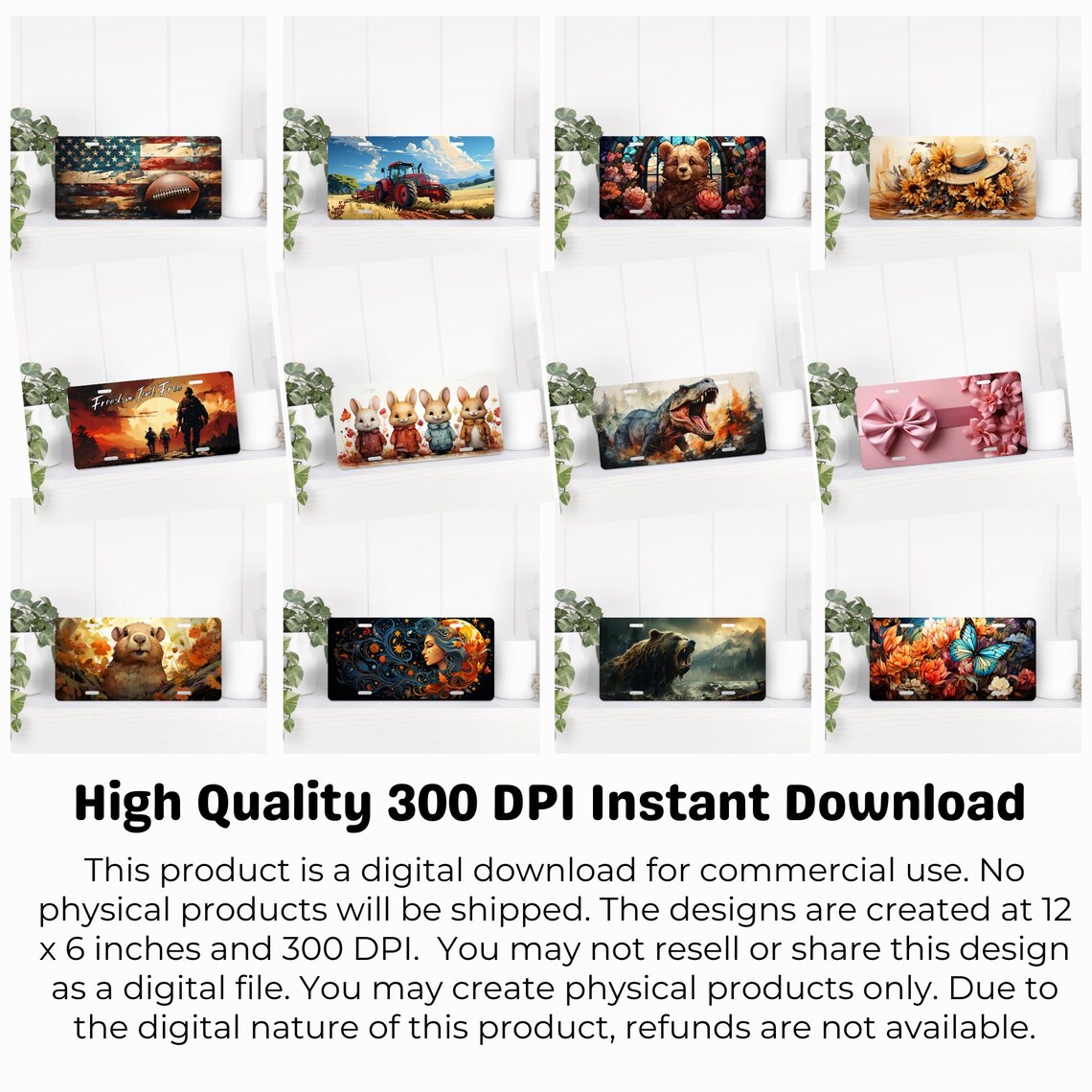 2000+ License Plate PNG Designs Mega Bundle (digital Download) - Etsy
