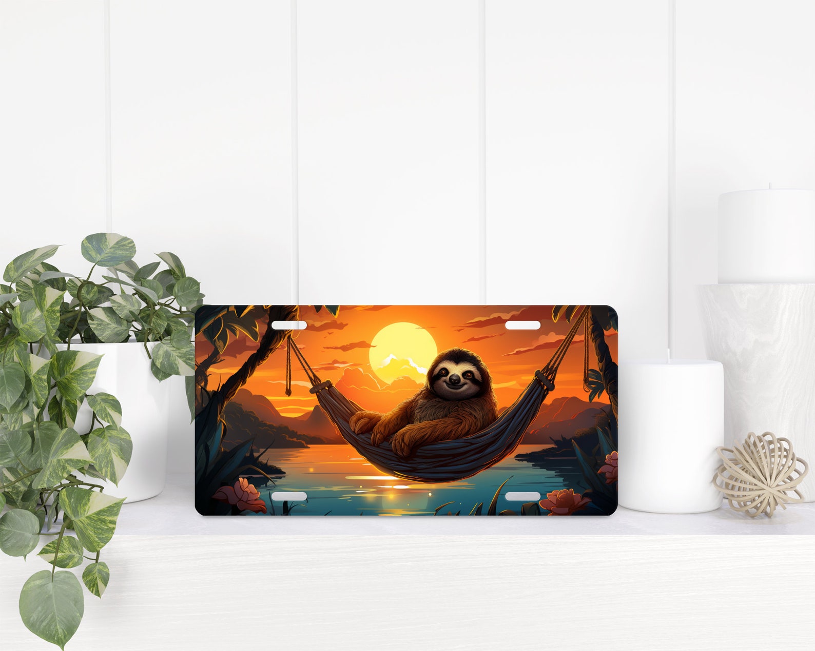 Sloth License Plate PNG, Sloth License Plate Wrap, Sloth Car License ...