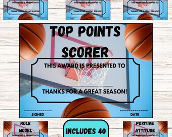 Editable Basketball Award Certificates, Basketball Award Ceremony ...