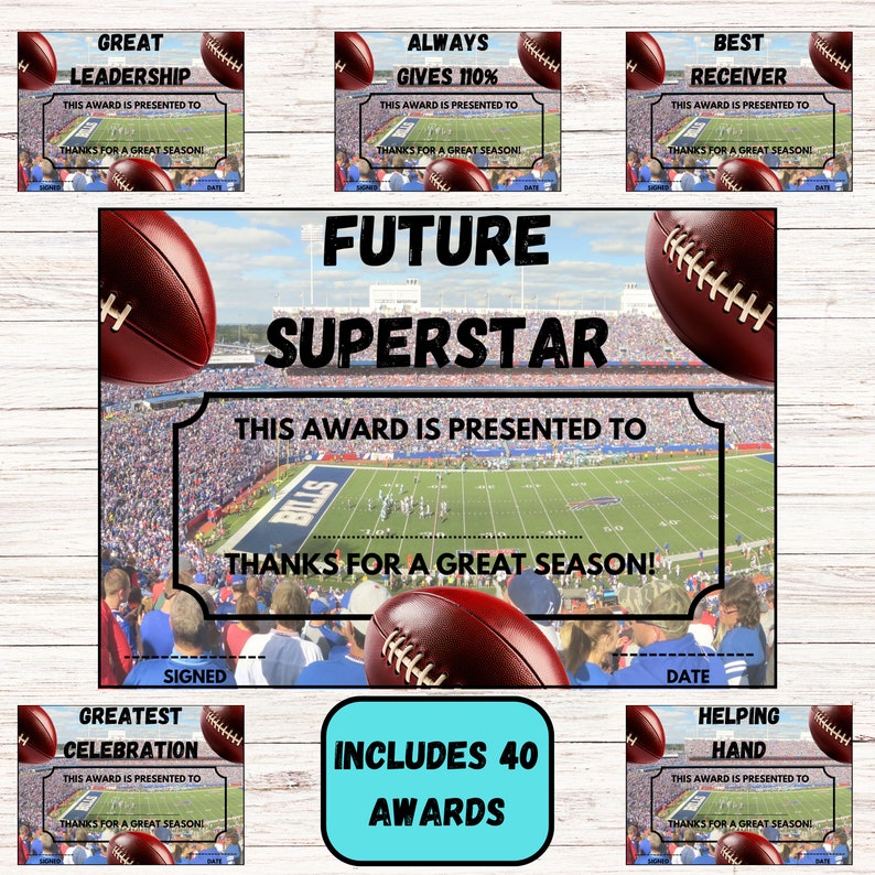 Editable Football Award Certificates, Award Ceremony Certificates ...