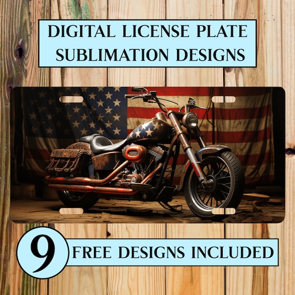 Motorcycle License Plate Png - Etsy