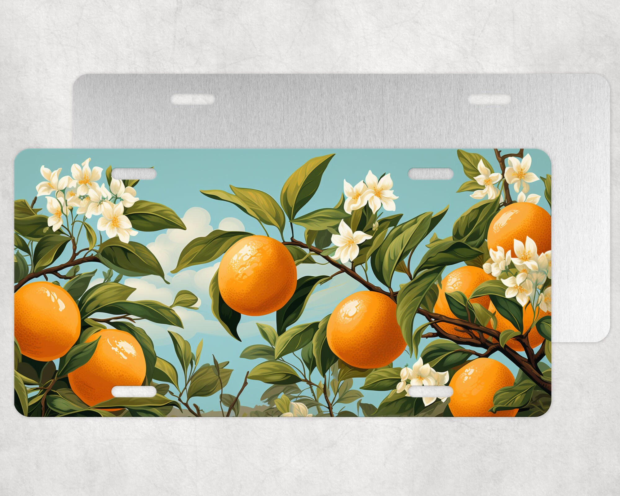 Orange License Plate PNG Sublimation Design, Oranges PNG, Oranges ...