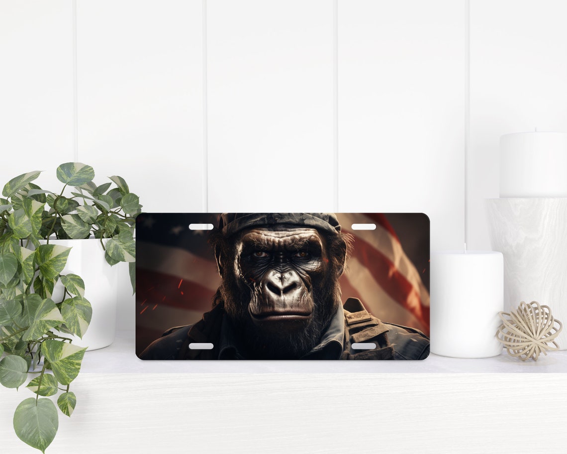 Gorilla License Plate Png, Monkey License Plate Wrap, Monkey License ...