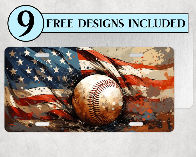 Baseball License Plate PNG Sublimation Design (digital Download) - Etsy