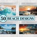 50 Beach License Plate Designs Bundle, Car License Plate Wrap, Ocean ...