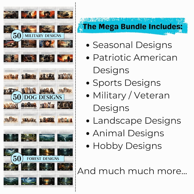 2000+ License Plate PNG Designs Mega Bundle (digital Download) - Etsy