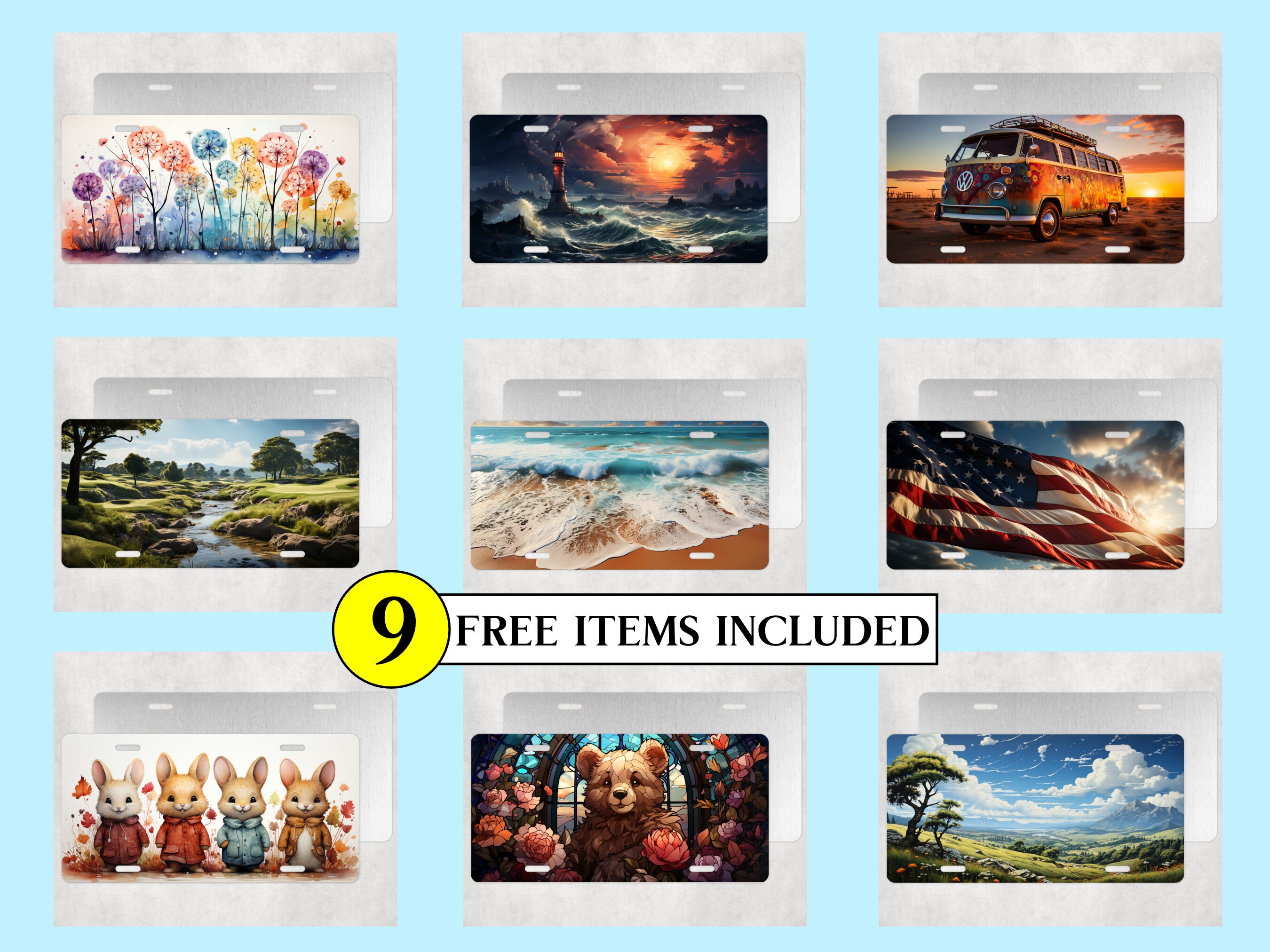 Chicken License Plate Wrap, Chicken Png, Stained Glass Png, License ...