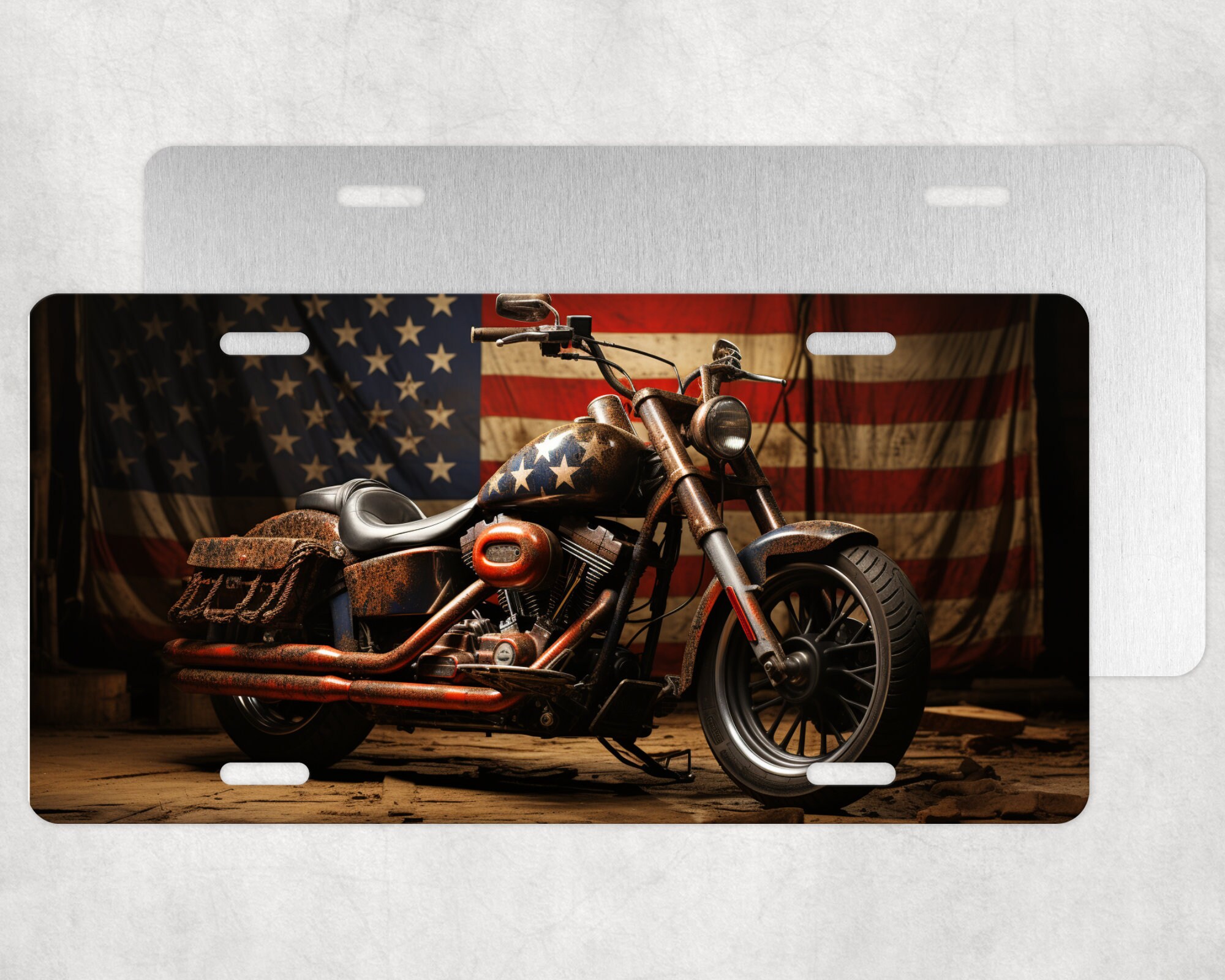 American Flag Motorcycle License Plate PNG, American Motorcycle ...