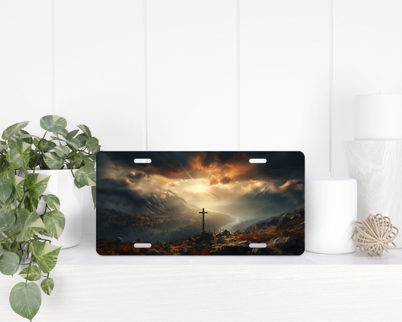 Religious Cross License Plate PNG, Christian License Plate Digital ...