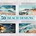 50 Beach License Plate Designs Bundle, Car License Plate Wrap, Ocean ...