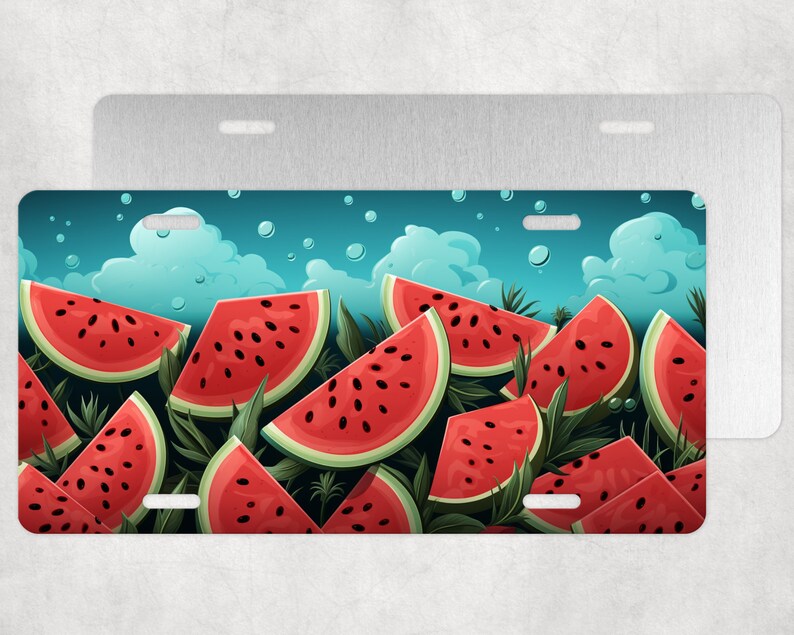 Watermelon License Plate PNG Sublimation Design, Watermelon PNG ...