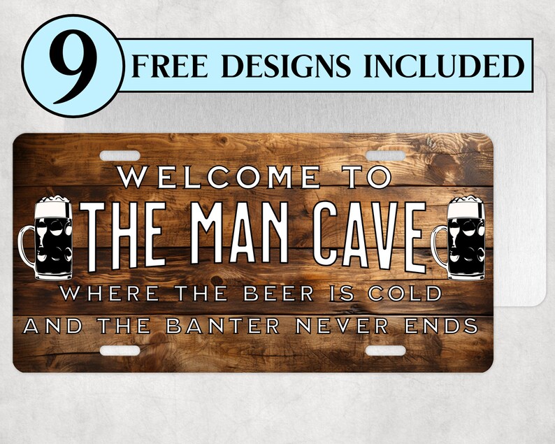 Man Cave License Plate PNG: Sublimation Design (digital Download) - Etsy