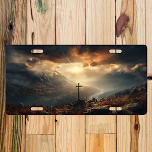 Religious Cross License Plate PNG: Christian Sublimation Design ...